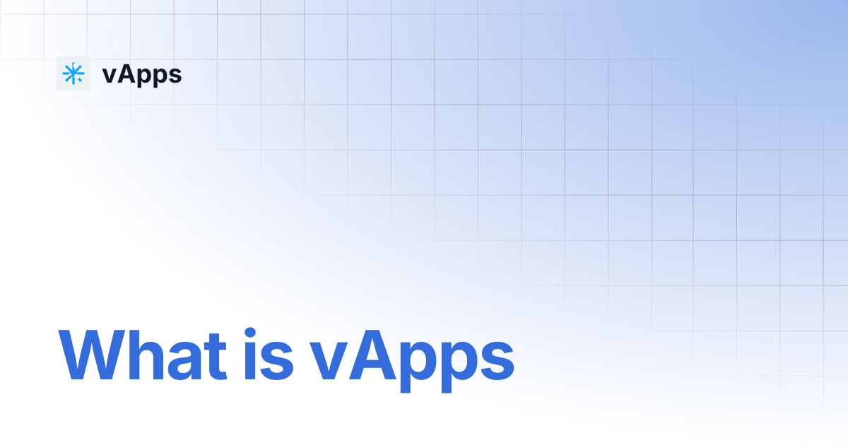 What is vApps | vApps